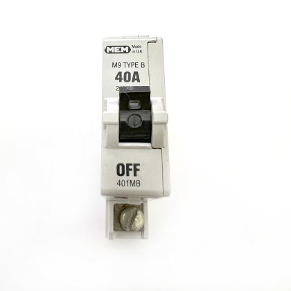 MCB's: MEM 401MB Memshield 1 B40 40A 40 Amp MCB Circuit Breaker Type B