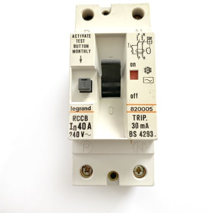 Residual Current Devices: Legrand 820005 40A 40 Amp 30mA RCD RCCB 2 ...