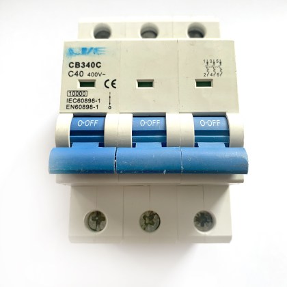 MCB's: Live LVE CB340C C40 40A 40 Amp 3 Phase Pole MCB Circuit Breaker ...