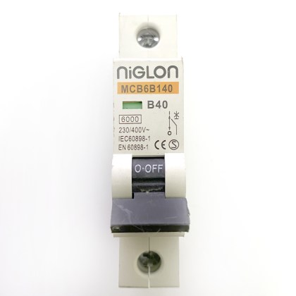 MCB's: Niglon MCB6B140 B40 40A 40 Amp MCB Circuit Breaker Type B