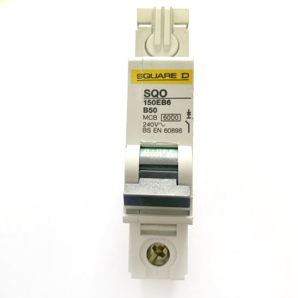 MCB's: Square D SQO 150EB6 B50 50A 50 Amp MCB Circuit Breaker Type B