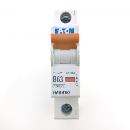 MCB's: Eaton EMBH163 B63 63A 63 Amp MCB Circuit Breaker Type B