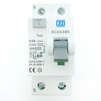 Residual Current Devices: CED RCD63BR 63A 63 Amp 30mA RCD 2 Double Pole ...