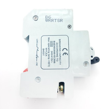 MCB's: Wylex NSB06 B6 6A 6 Amp Red Clip MCB Circuit Breaker Type B
