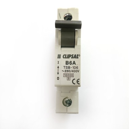 MCB's: Clipsal TSB-106 B6A B6 6A 6 Amp MCB Circuit Breaker Type B